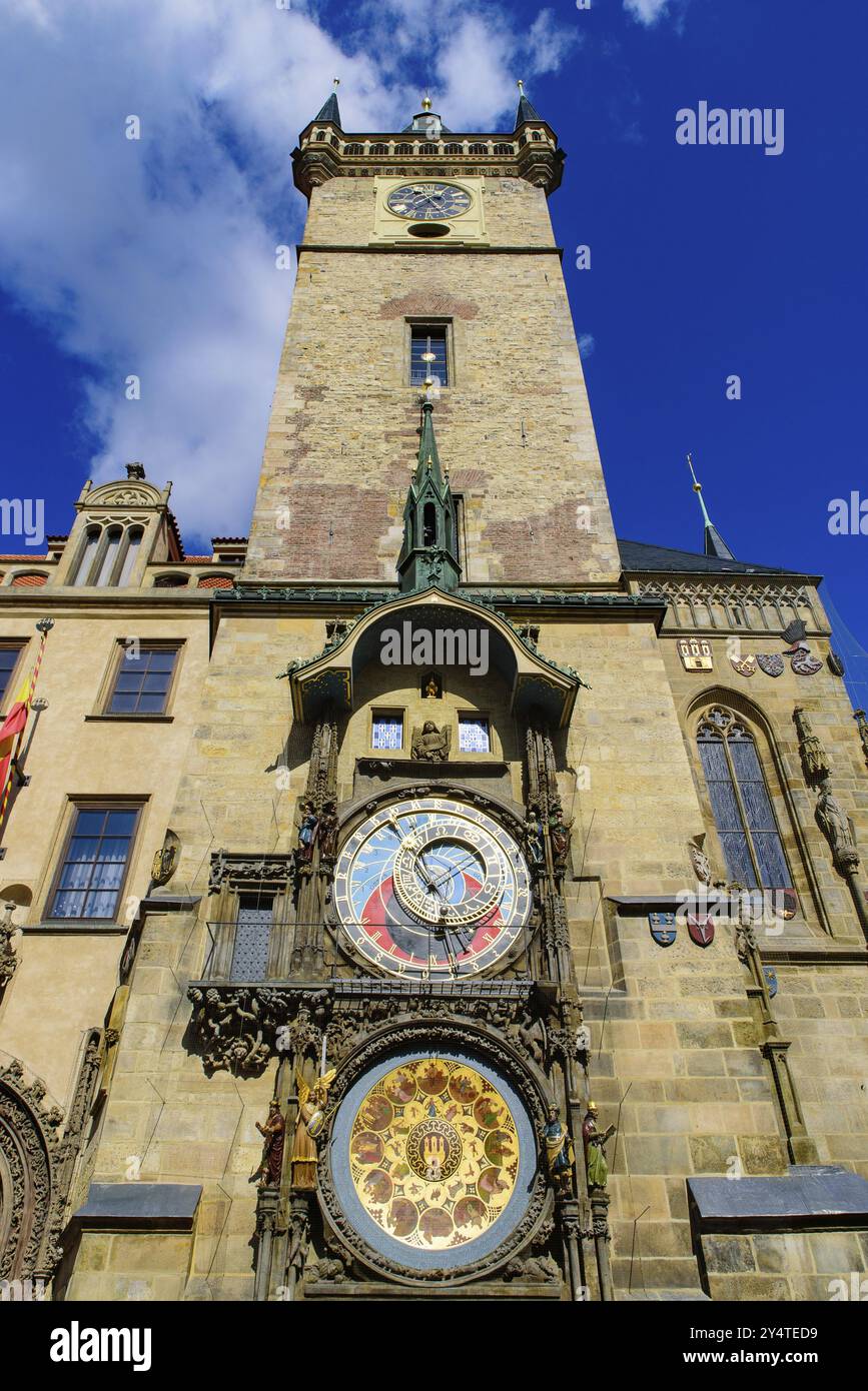 Astronomical Clock Tower at Old Town Square in Prague, Czech Republic ...