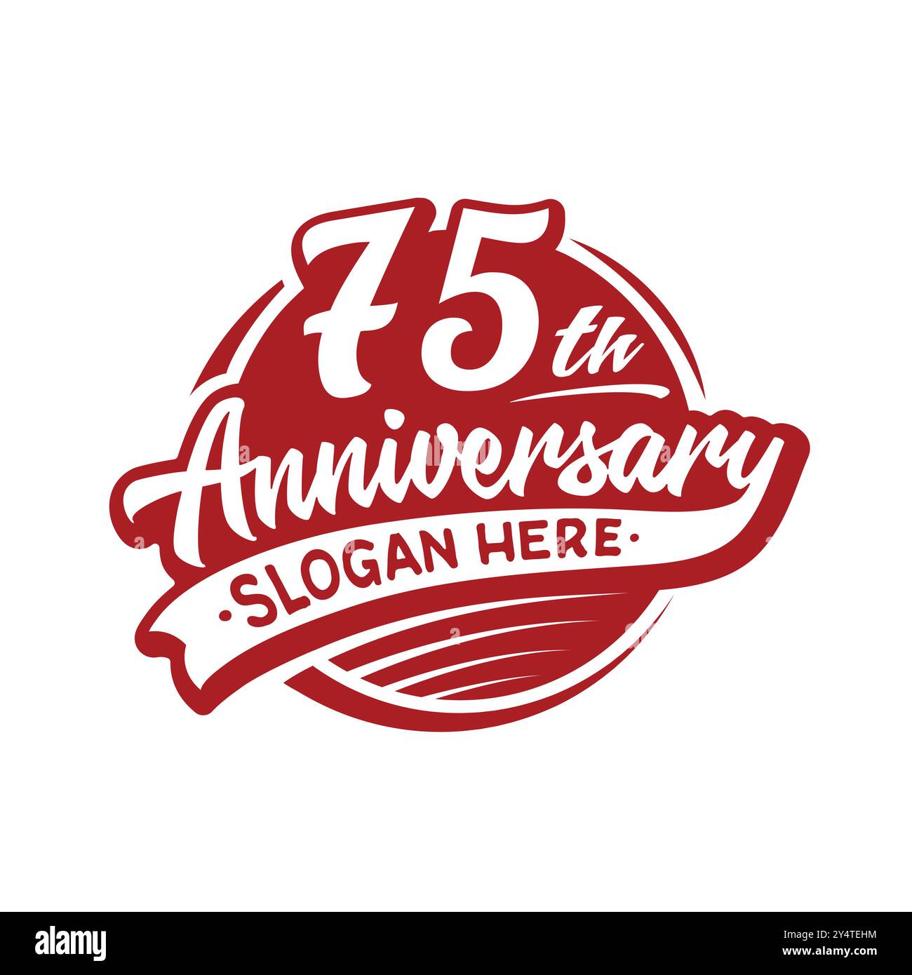 75 years anniversary design template. Vector and illustration. 75th ...