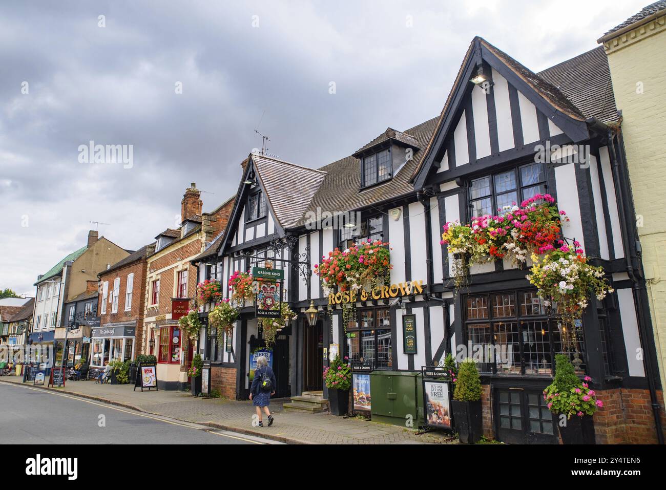 Street view of Stratford, a town in Cotswolds area known as the ...