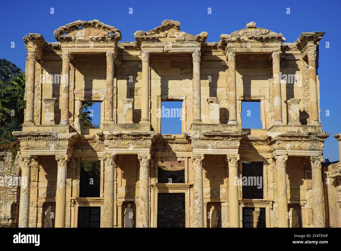 Library of Celsus, an ancient Roman building in Ephesus Archaeological ...