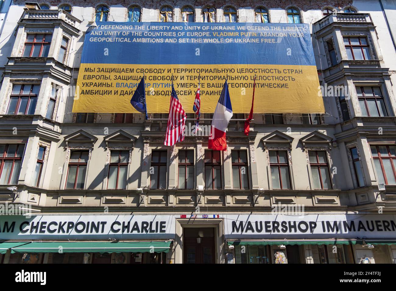 Wall Museum at Checkpoint Charlie in Berlin, Germany, Europe Stock ...