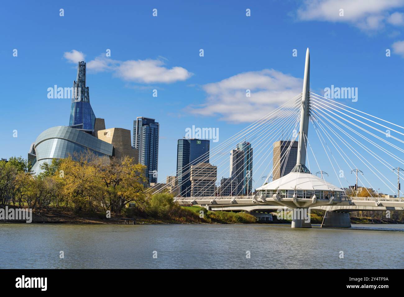 Canadian Museum for Human Rights and Provencher Bridge in Winnipeg ...