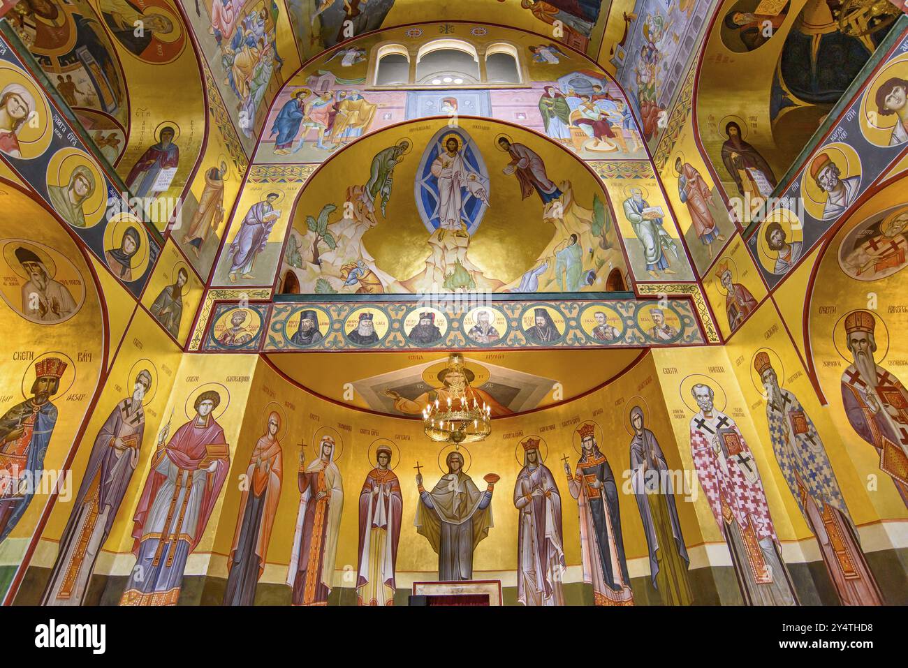 Interior of Cathedral of the Resurrection of Christ in Podgorica, Montenegro, Europe Stock Photo ...