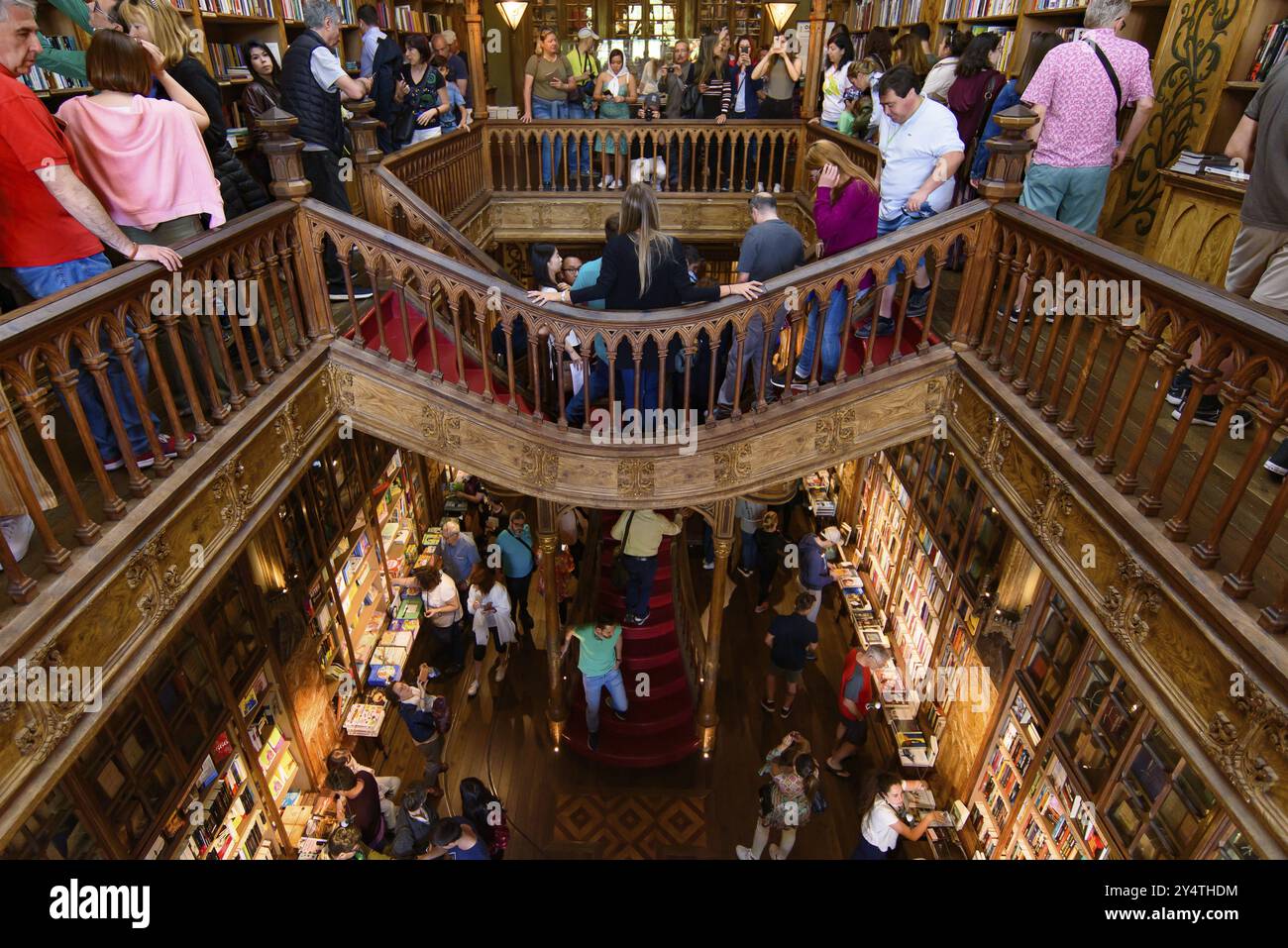 Interior of Lello Bookstore, one of the most beautiful bookstores in ...