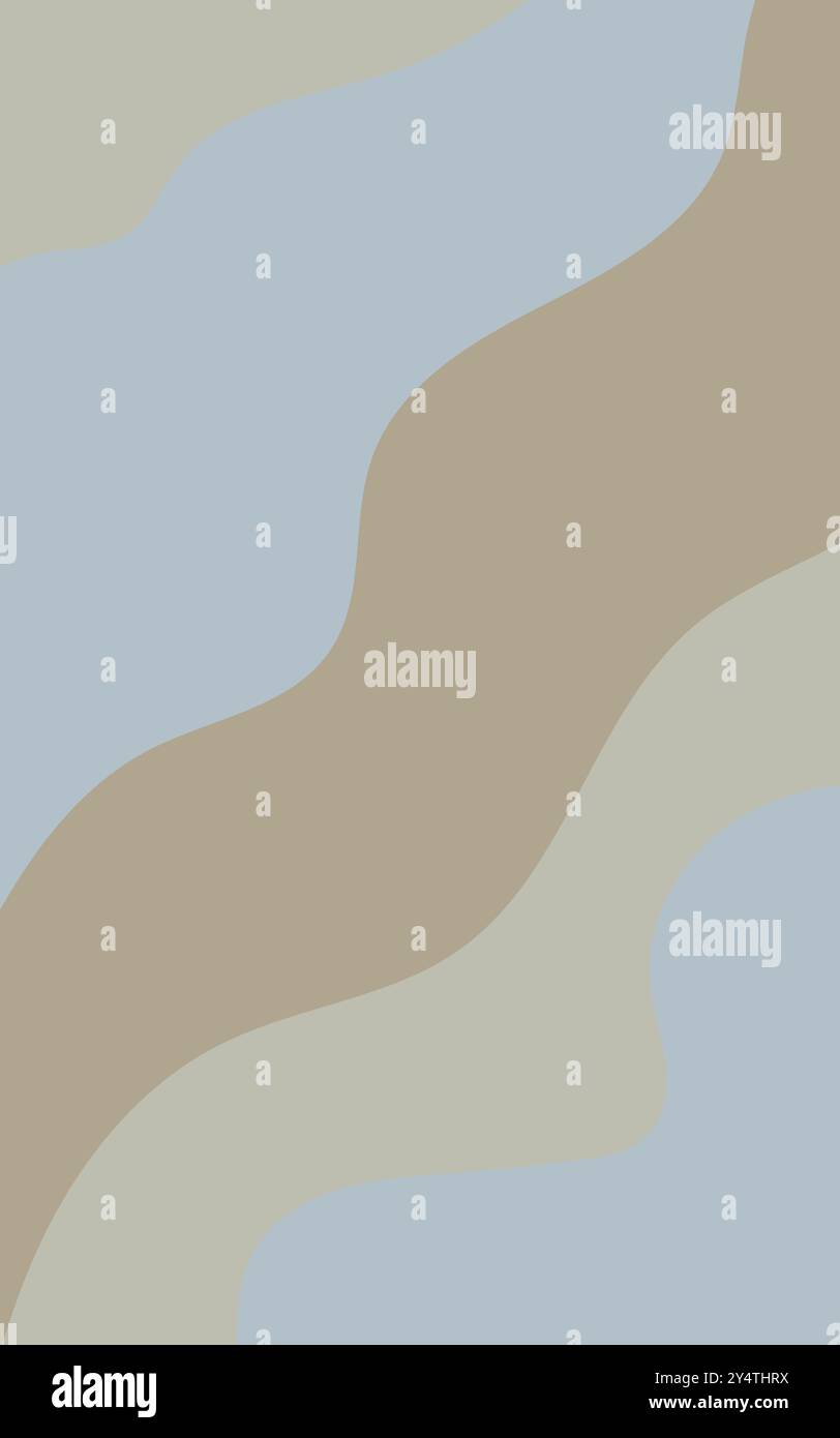 Abstract background with wavy shapes in shades of brown and blue ...