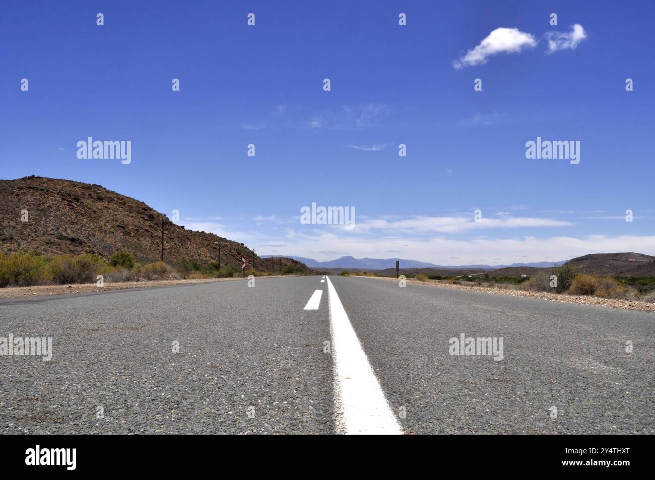 Rural tar road in the Karoo Desert, South Africa, Africa Stock Photo ...
