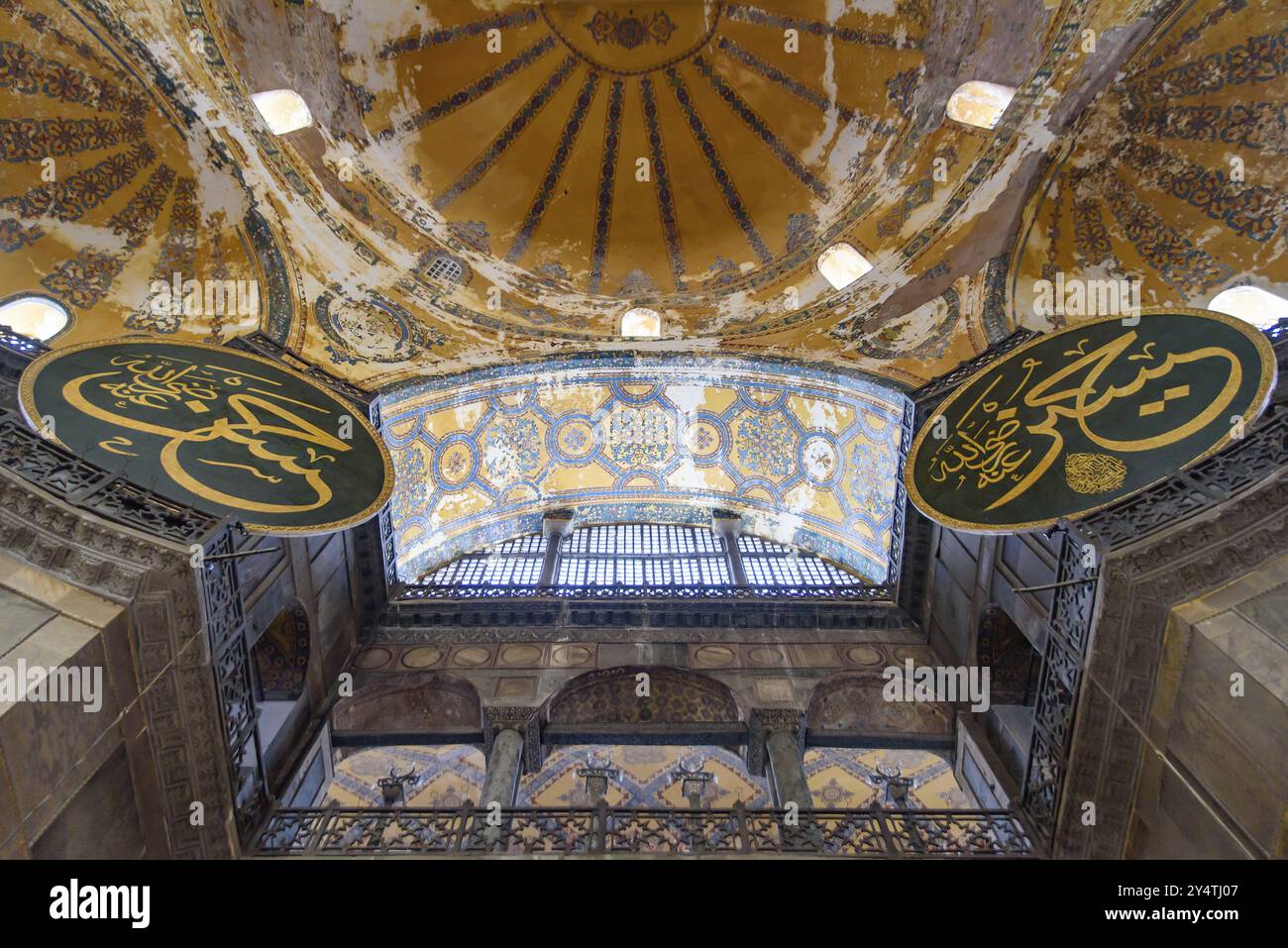 Interior of Hagia Sophia, former Orthodox cathedral and Ottoman ...