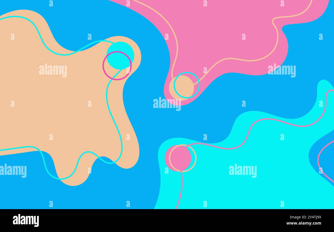 Abstract background with blue, pink, and peach shapes perfect for ...