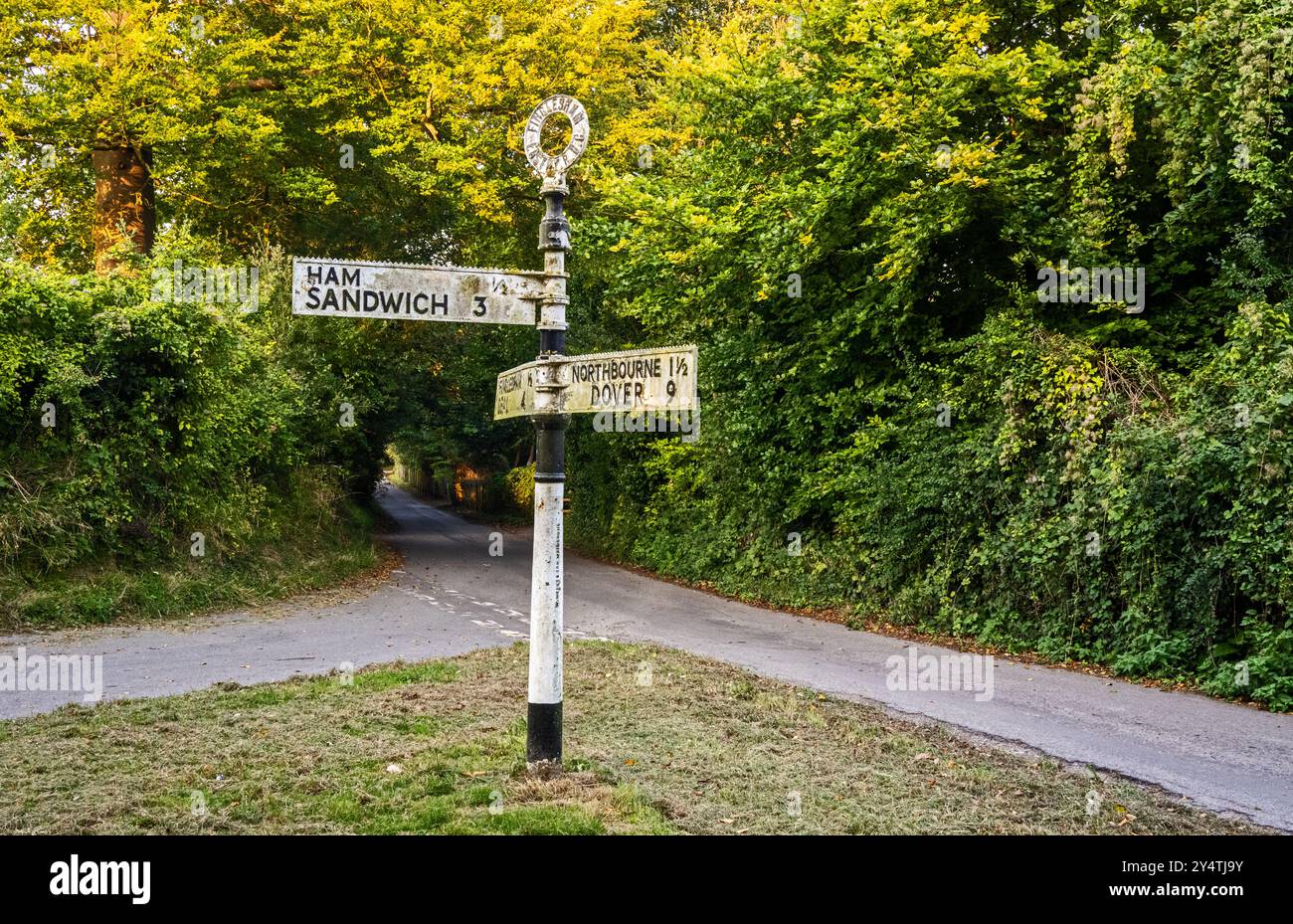 The classic 'Ham / Sandwich' road sign in Kent. UK Stock Photo - Alamy