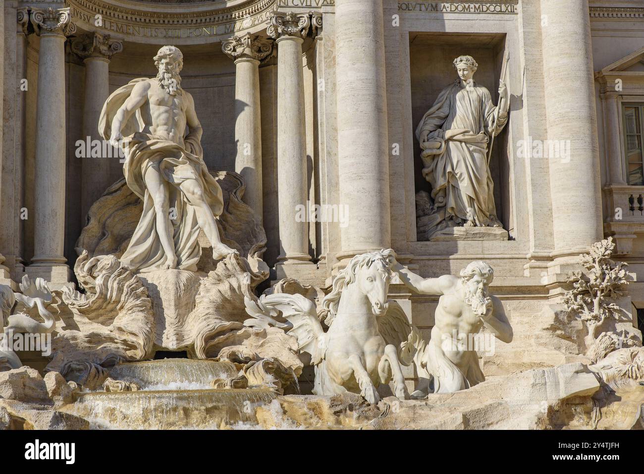 Trevi Fountain, one of the most famous fountains in the world, in Rome ...