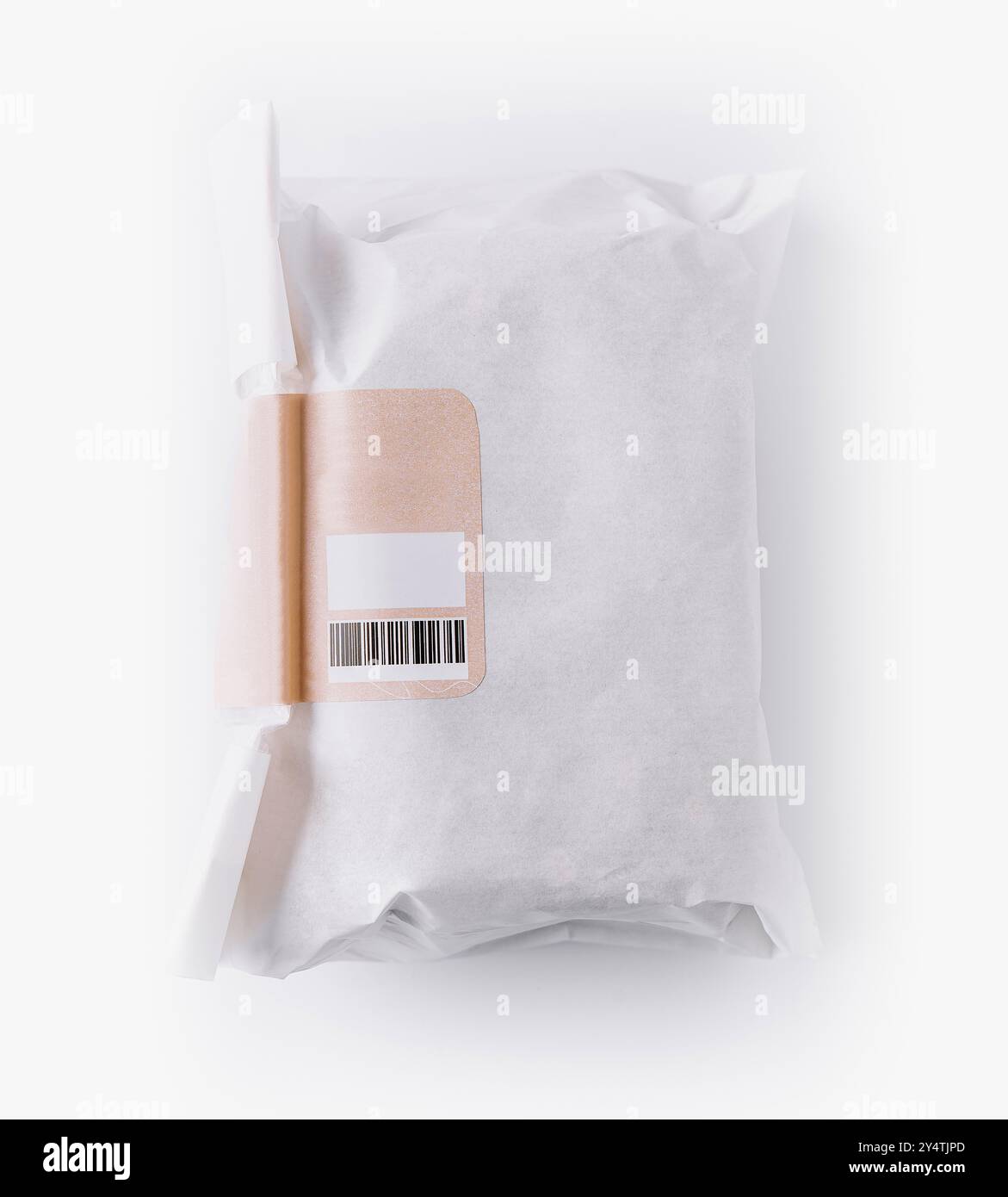 Top view of a generic wrapped package on a white background Stock Photo ...