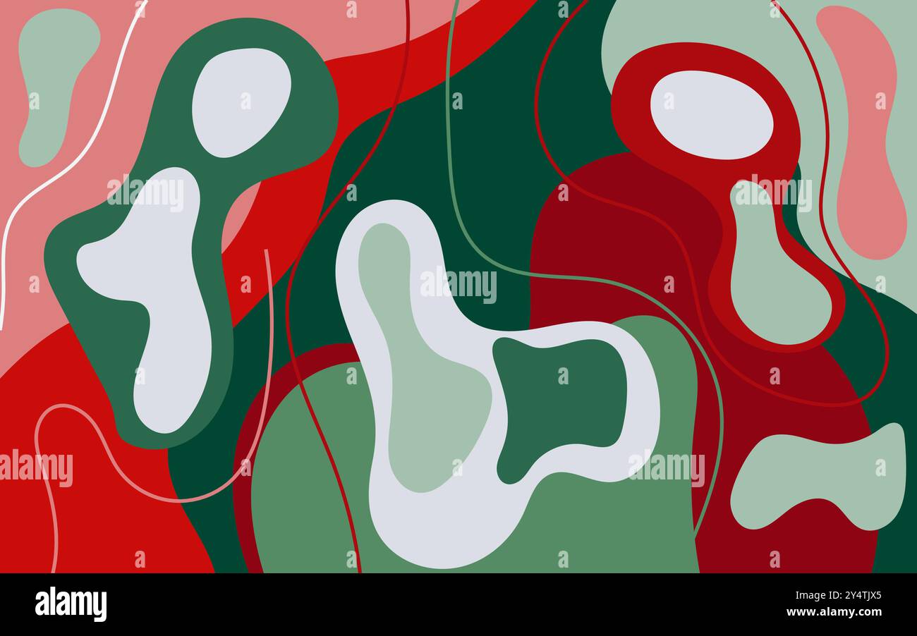 Dynamic shapes in red Stock Vector Images - Alamy