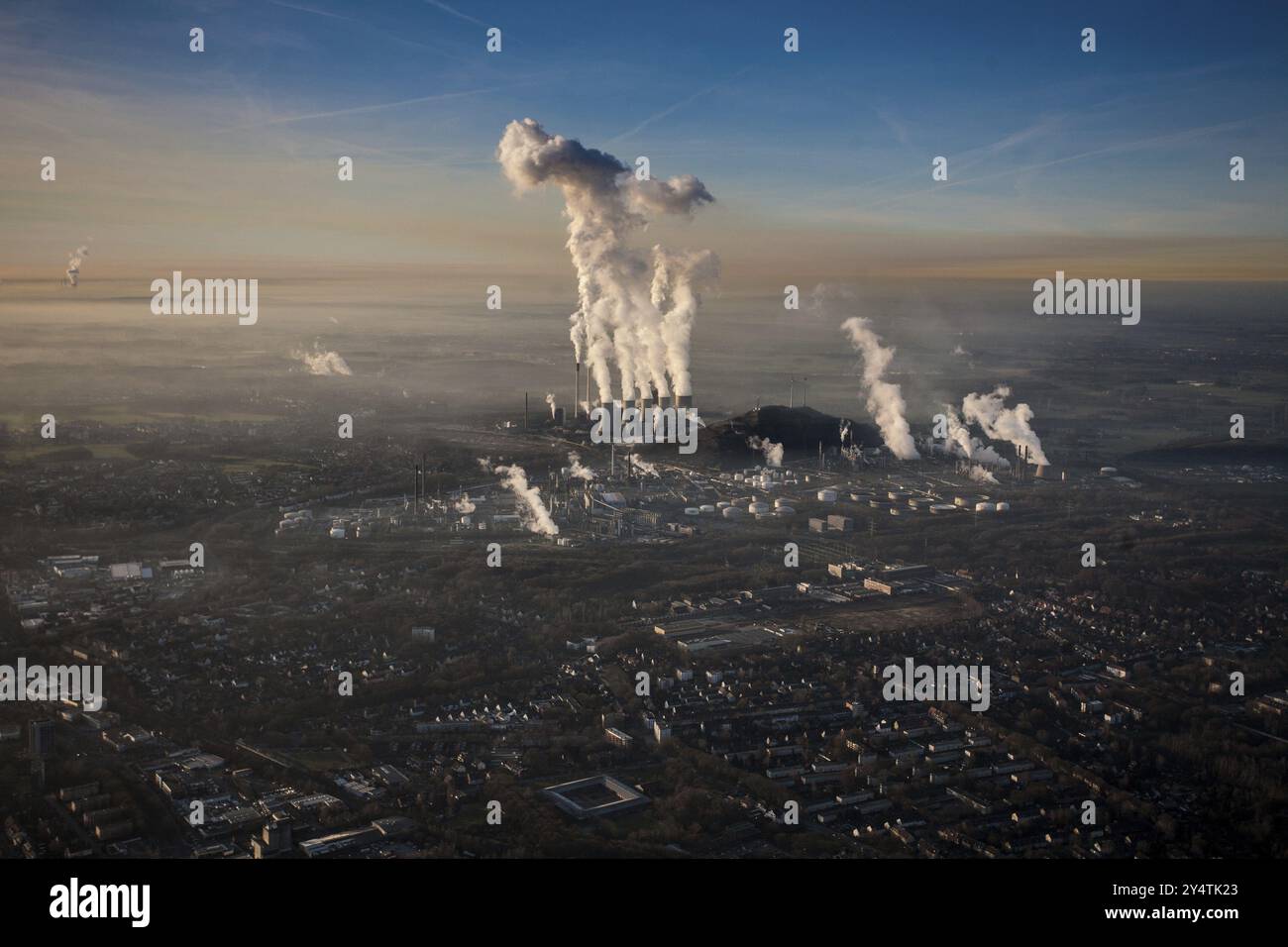 Aerial photograph of the scholven power station hi-res stock ...