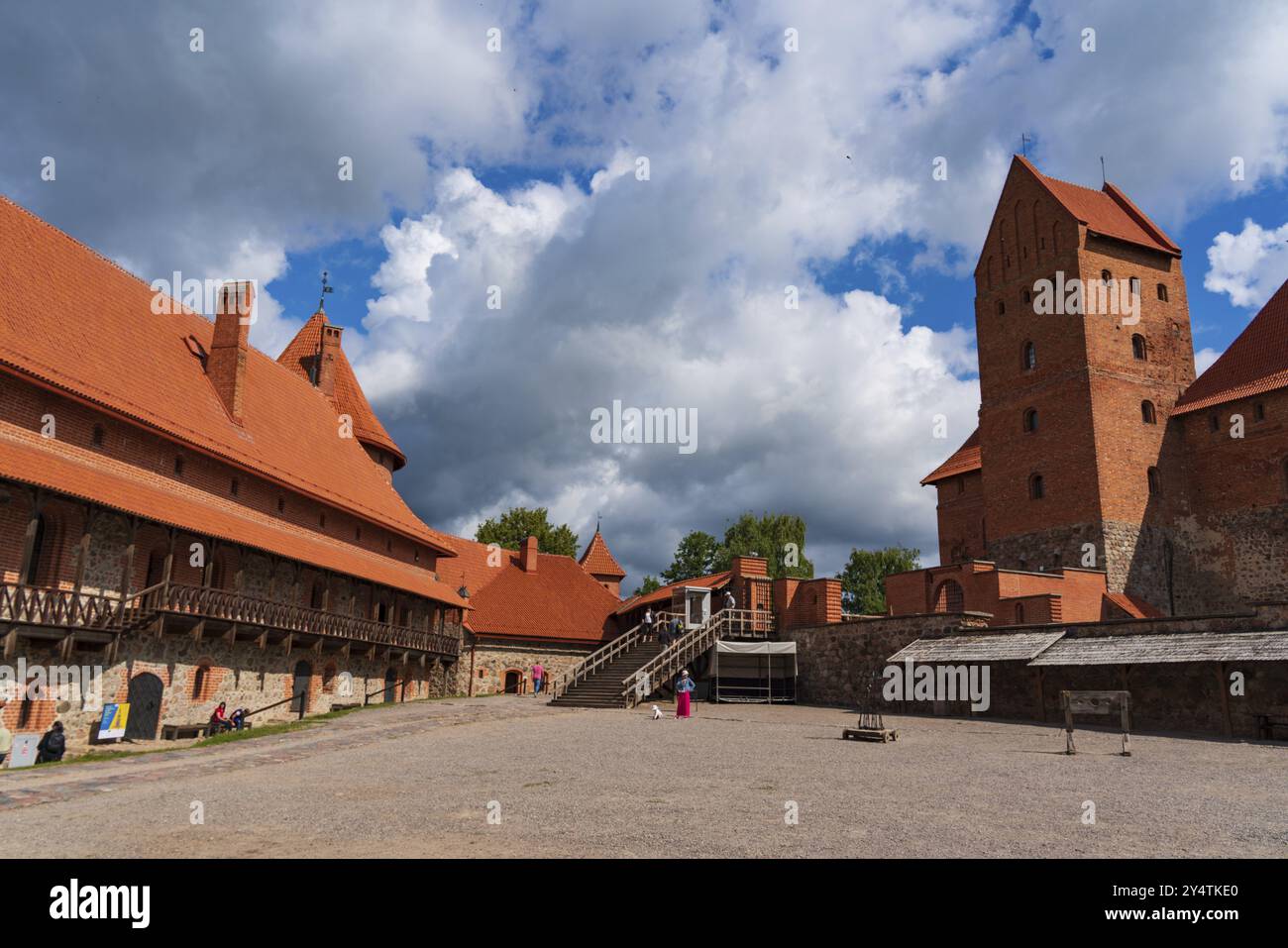 Trakai Island Castle on Lake Galve in Trakai, Lithuania, Europe Stock ...