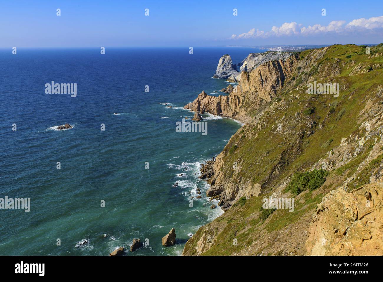 Cape Roca (Cabo da Roca), the westernmost point of Europe in Sintra ...