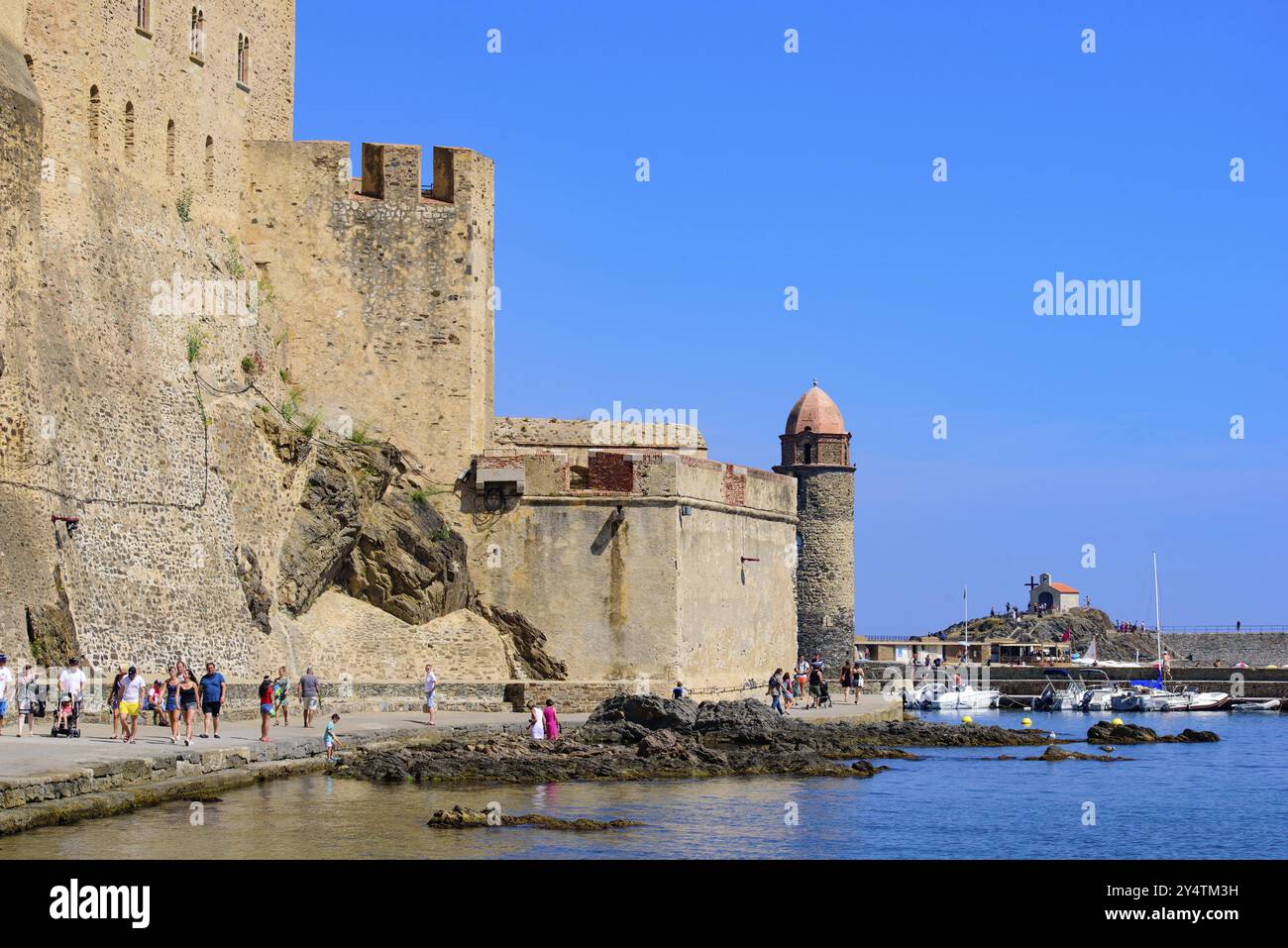 Chateau Royal de Collioure, a French royal castle in the town of ...