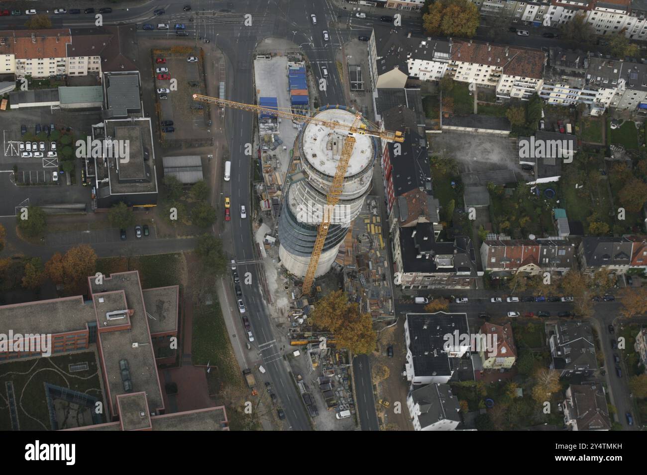 Construction site, residential building and office tower in Bochum ...