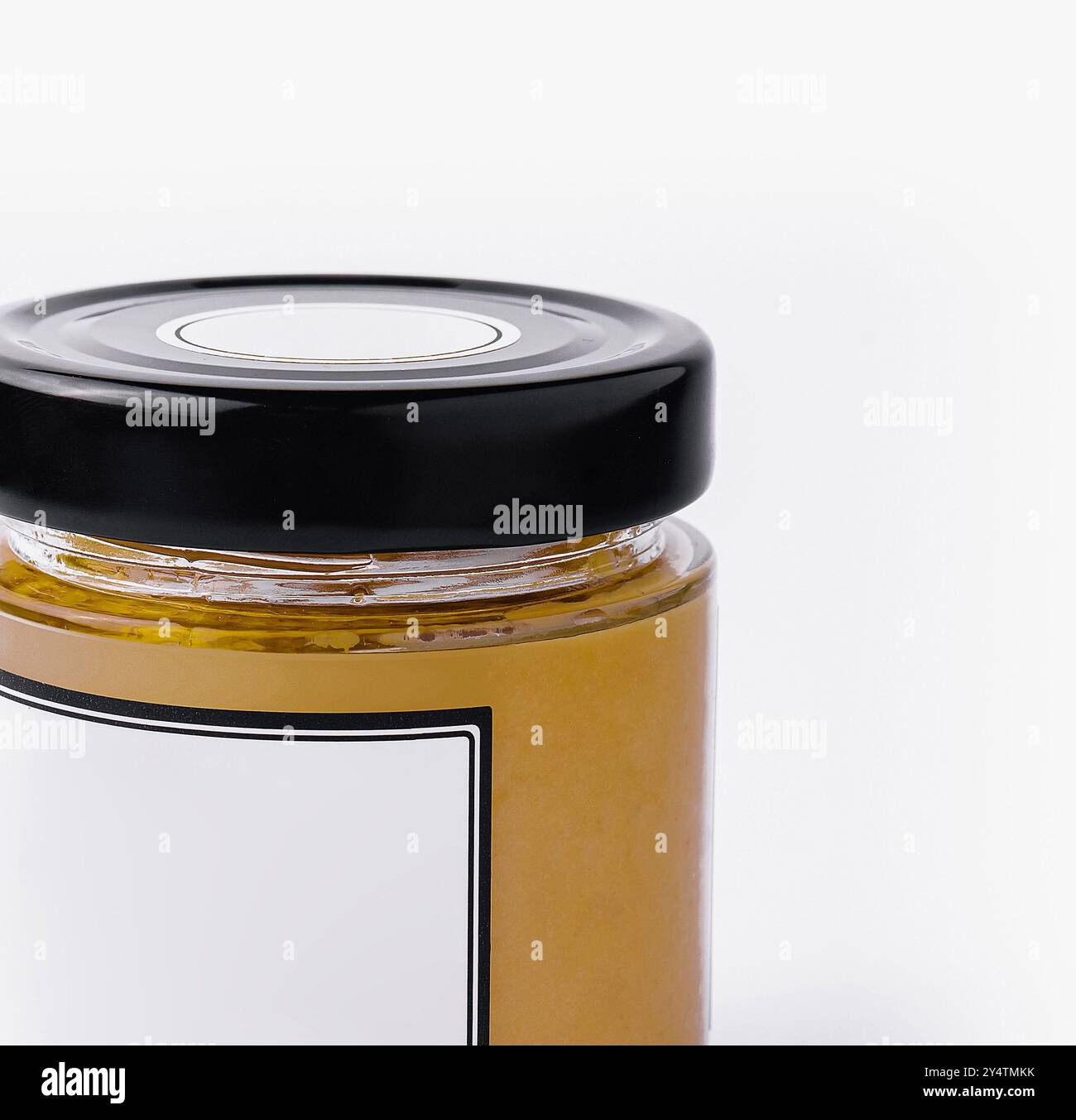 Close-up image of a clear Peanut butter with label, perfect for food ...