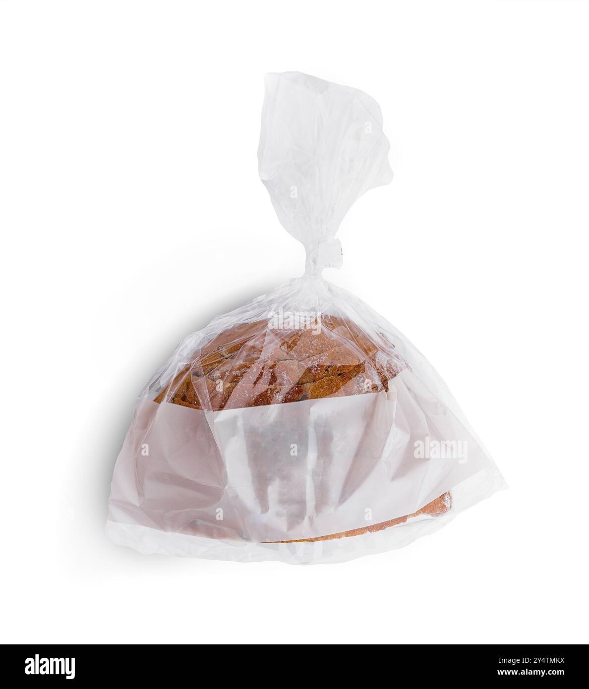 Sealed loaf of whole grain bread in plastic bag isolated on white Stock ...