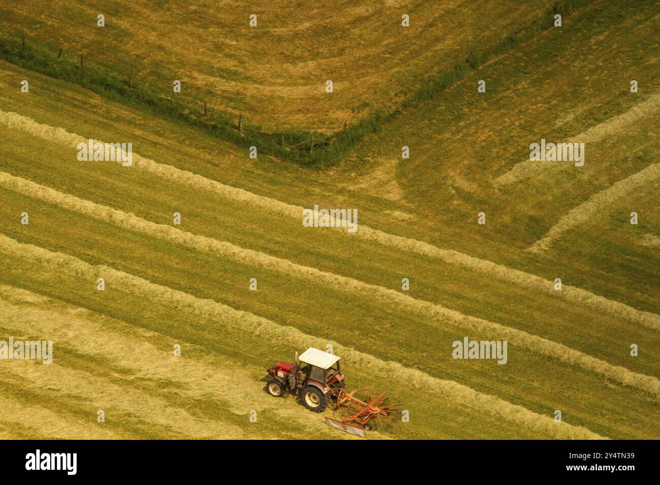 Agriculture, Farm with a tractor on a field, Diagonals, Field, Fields ...
