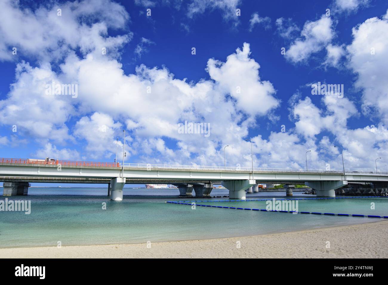 Naminoue Beach under the highway in Naha, Okinawa, Japan, Asia Stock ...