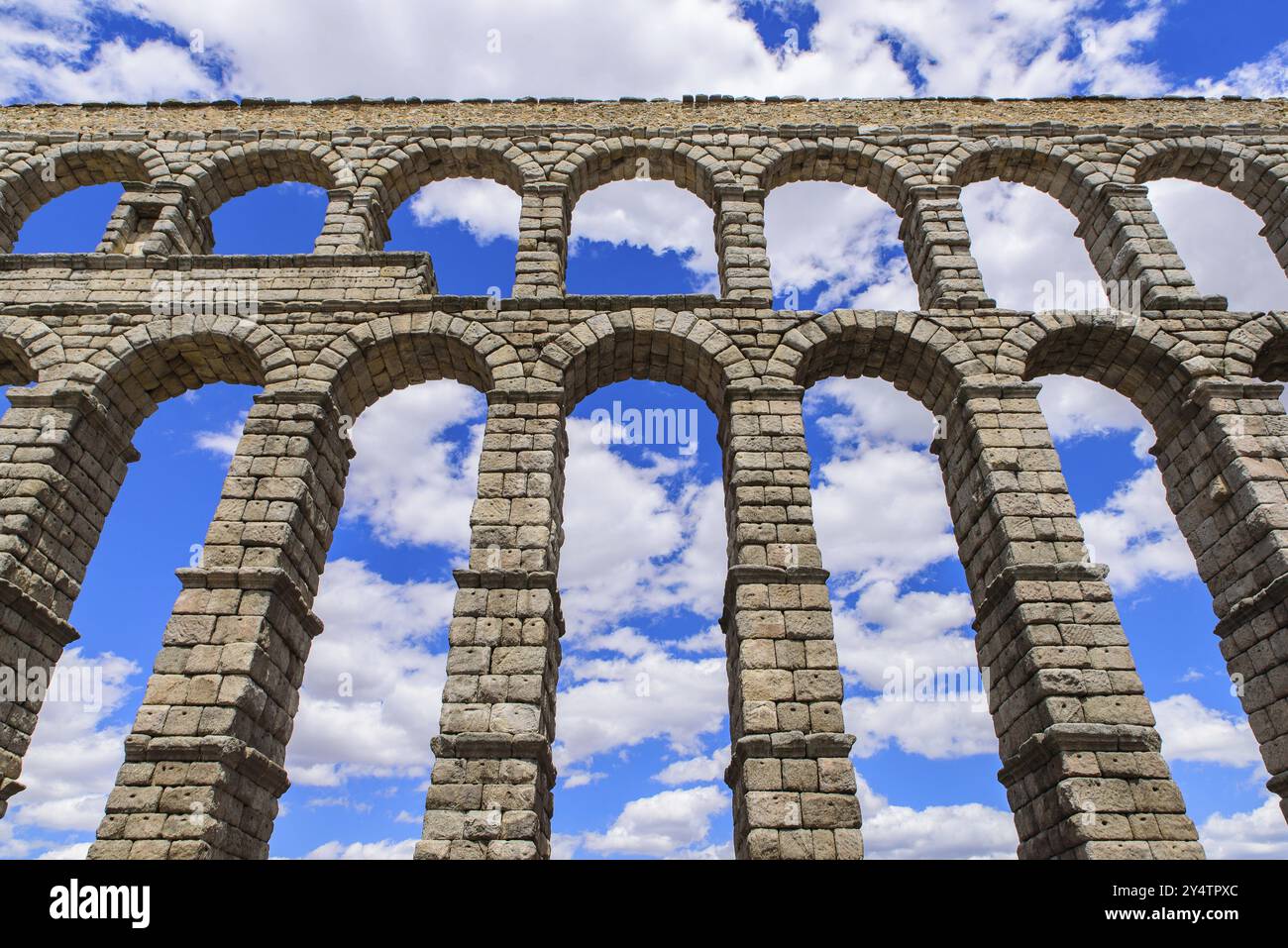 Aqueduct of Segovia, one of the best-preserved Roman aqueducts, in ...