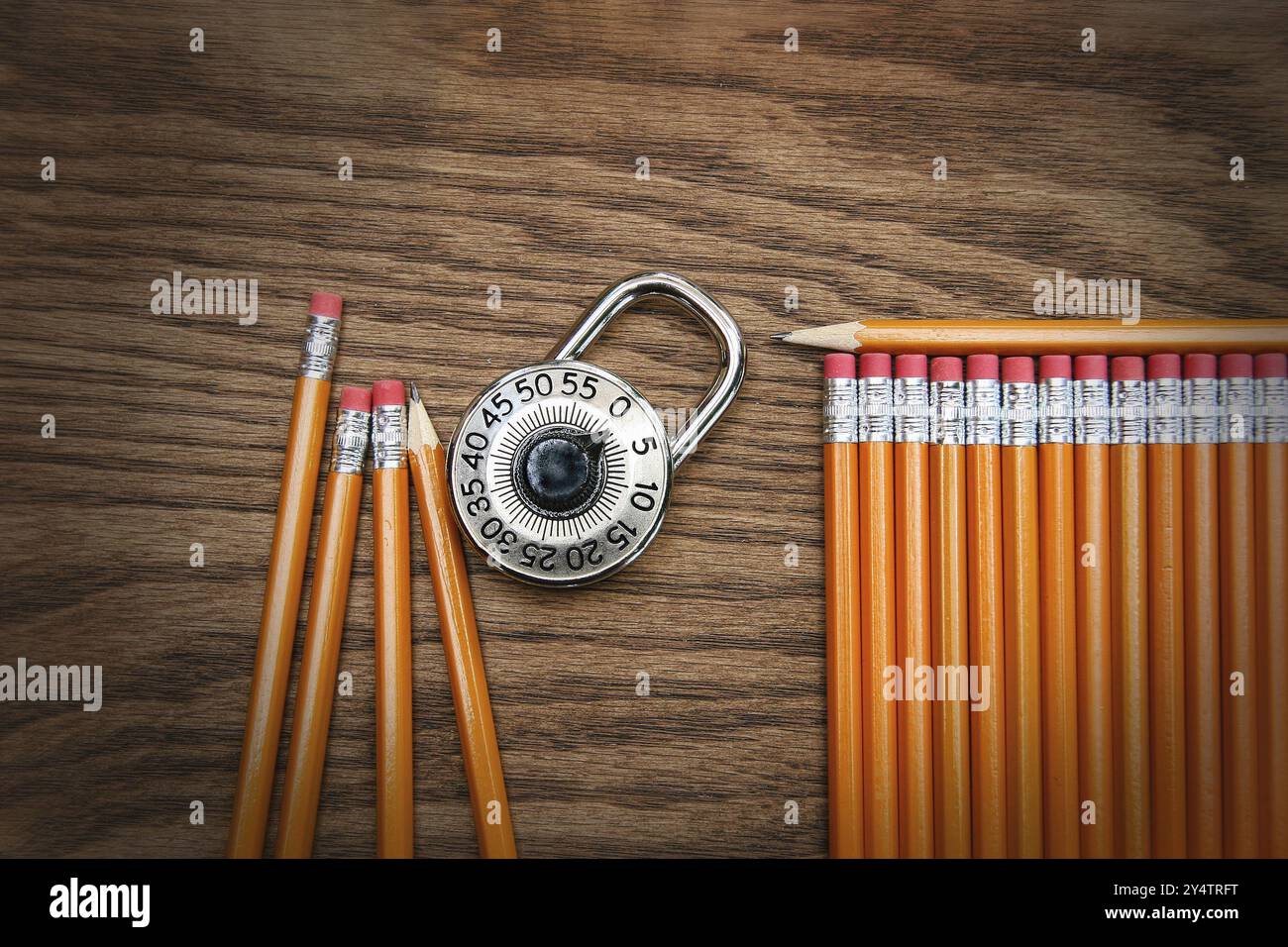 Group of lead pencils on oak wood Stock Photo - Alamy