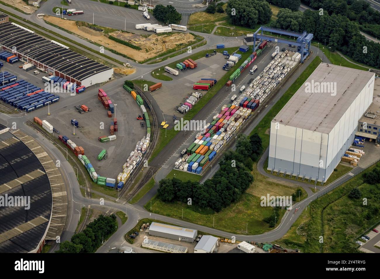 Container loading at the chemical park in Marl Stock Photo - Alamy