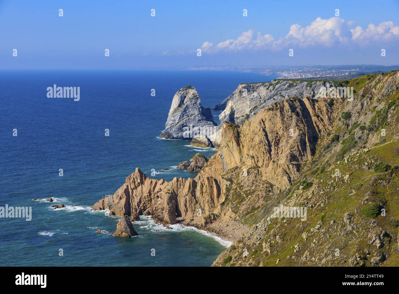 Cape Roca (Cabo da Roca), the westernmost point of Europe in Sintra ...