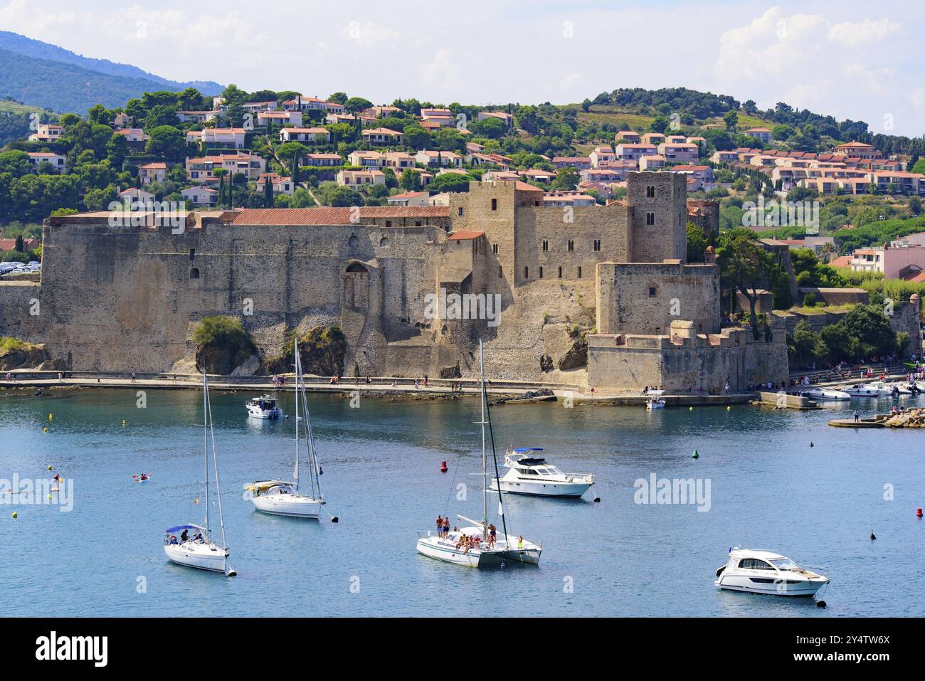 Chateau Royal de Collioure, a French royal castle in the town of ...