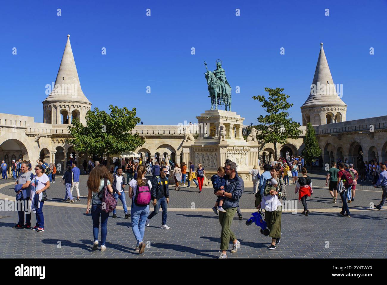 Fisherman's Bastion, one of the best known monuments in Budapest in the ...