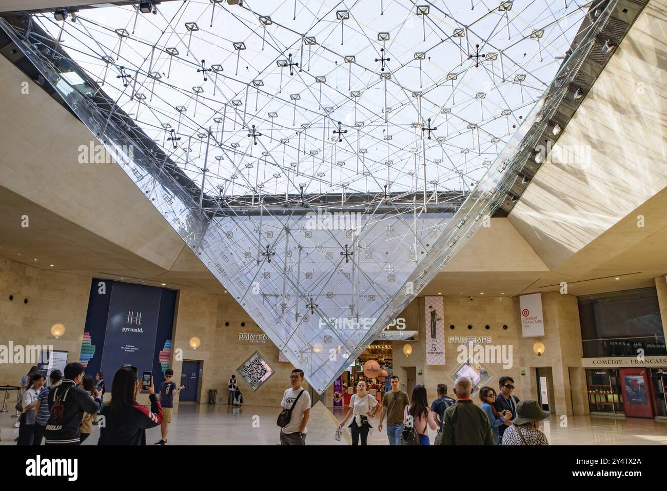 The Louvre Inverted Pyramid in the Carrousel du Louvre in Paris, France ...