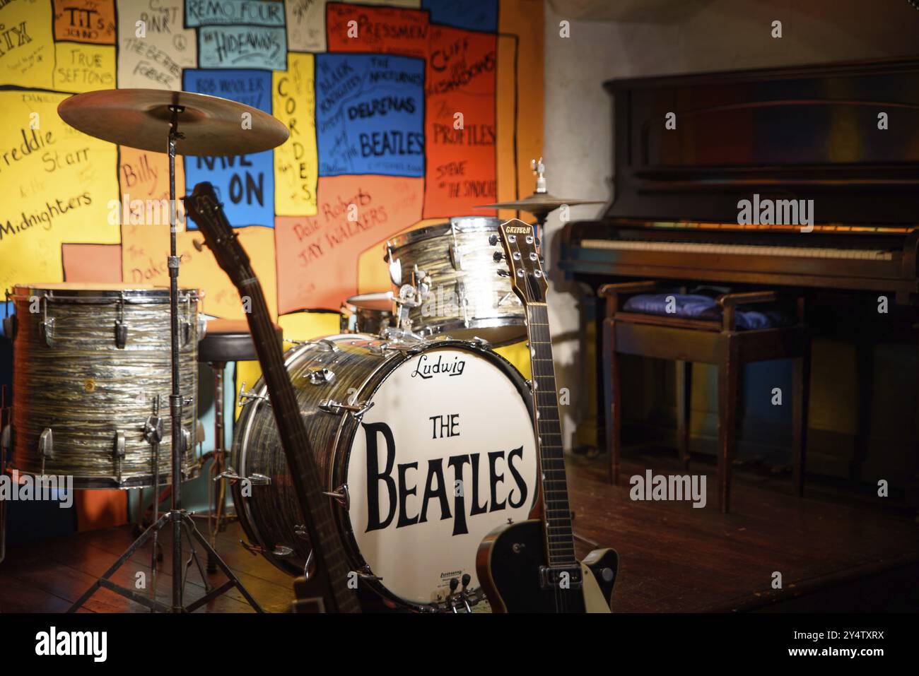 The exhibition of instruments at The Beatles Story, a museum in ...