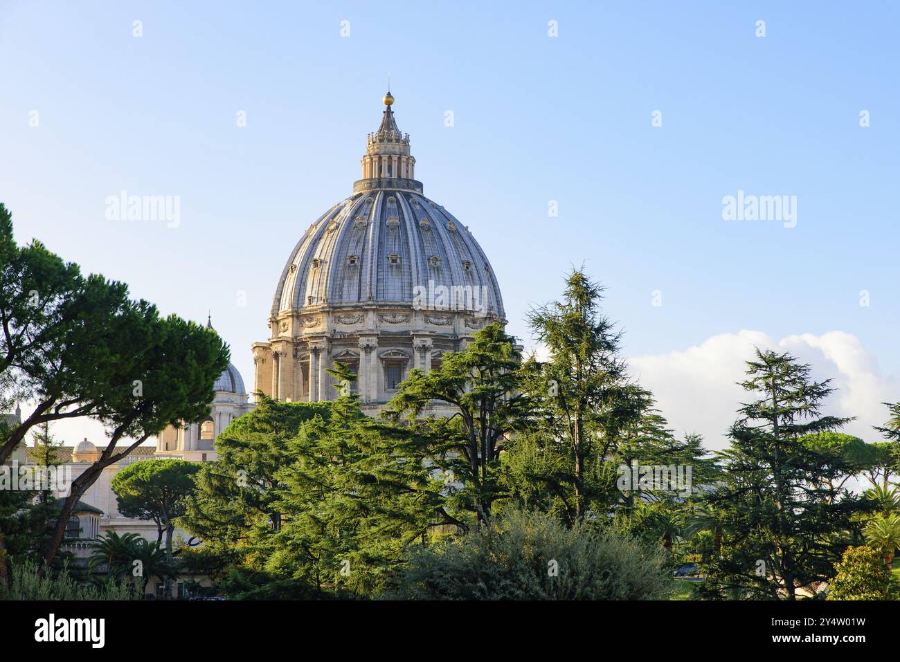 The dome of St. Peter's Basilica in Vatican City, the largest church in ...