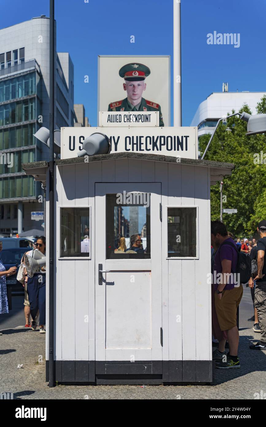 Checkpoint Charlie, a symbol of Cold War in Berlin, Germany, Europe ...