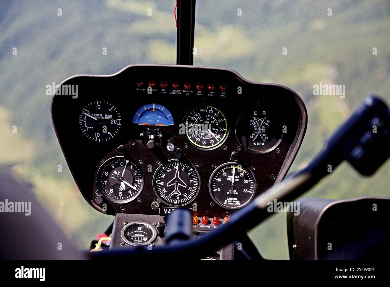 Instruments in the cockpit of a helicopter Stock Photo - Alamy