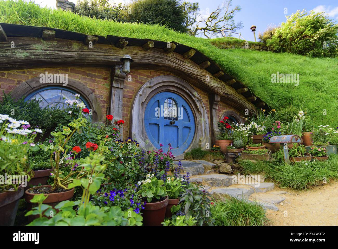 Hobbiton Movie Set of Shire in The Lord of the Rings and The Hobbit ...
