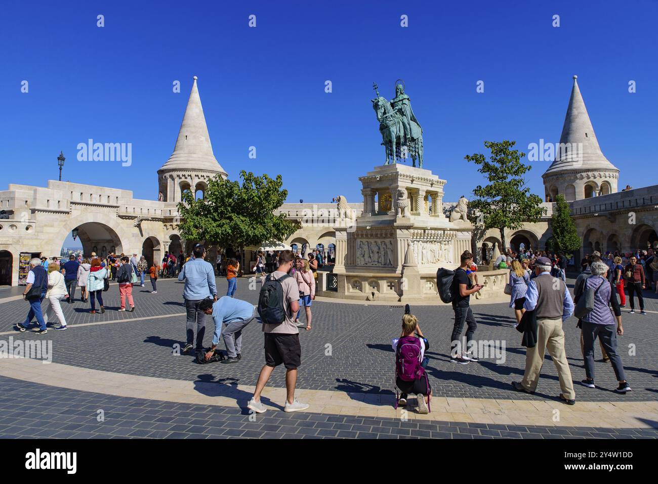 Fisherman's Bastion, one of the best known monuments in Budapest in the ...