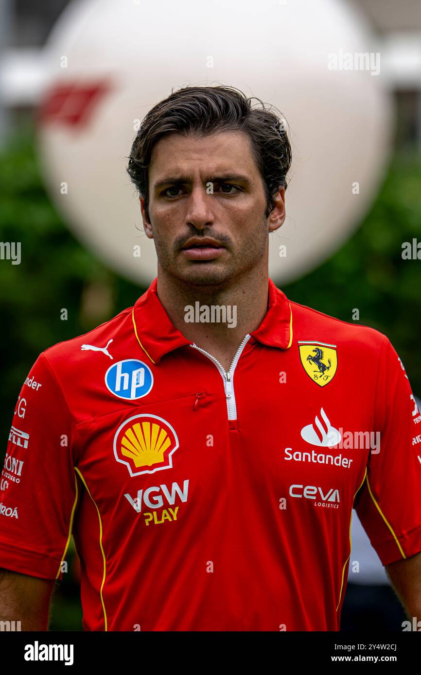 Marina Bay, Singapore, 19th Sep 2024, Carlos Sainz, from Spain competes ...