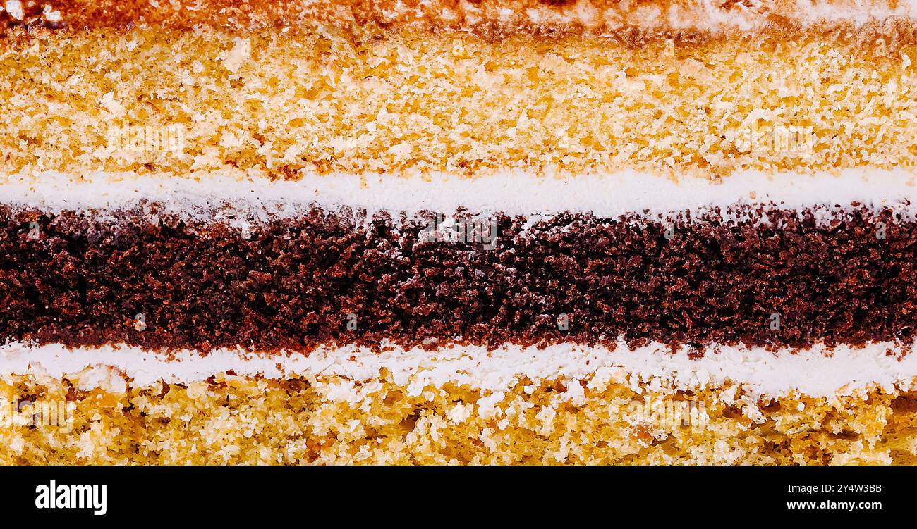 Tempting layered sponge cake is showing off its delicious layers of ...