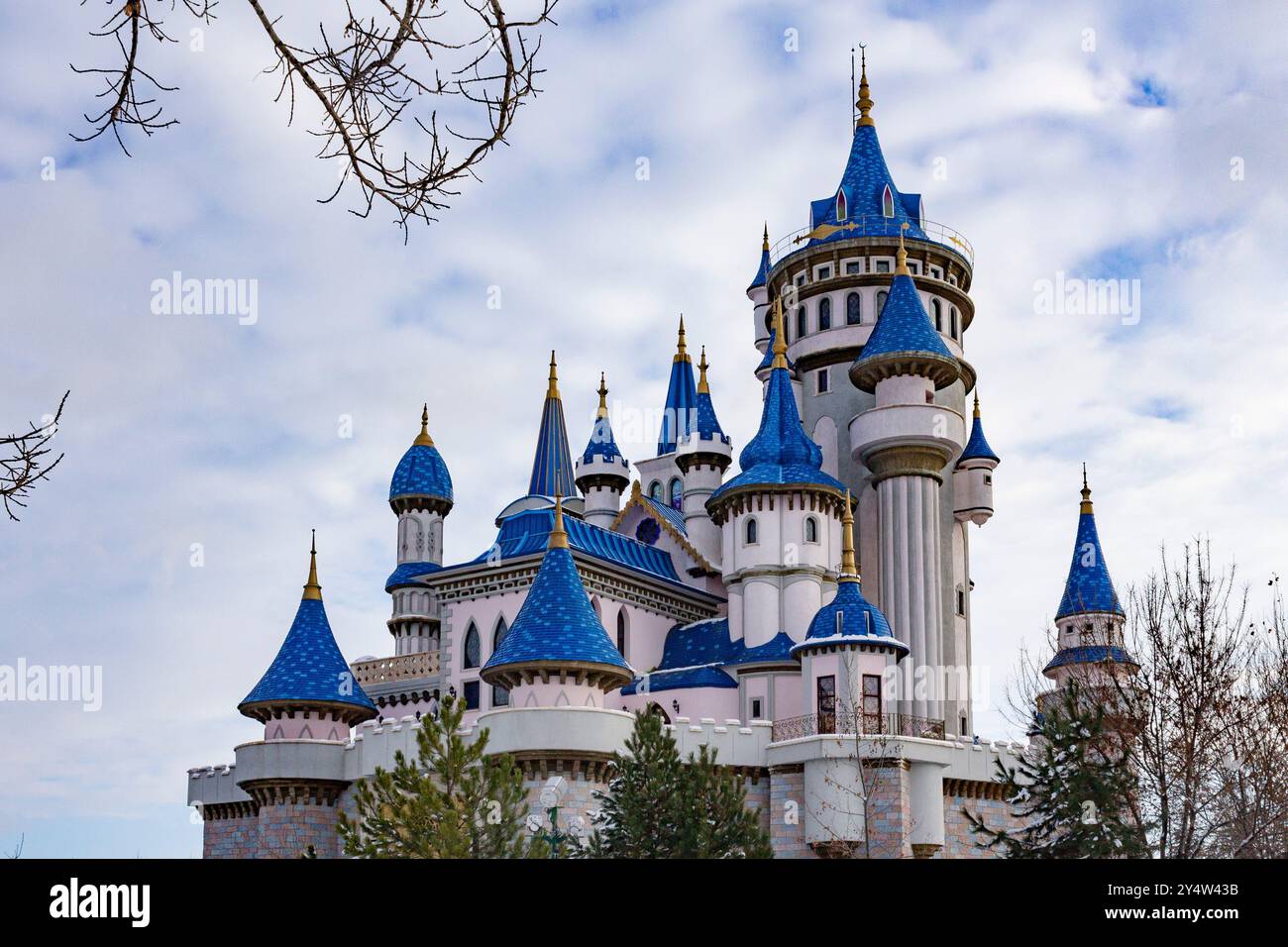 Cloud kissed turrets of a dreamy storybook Palace sazova park in ...