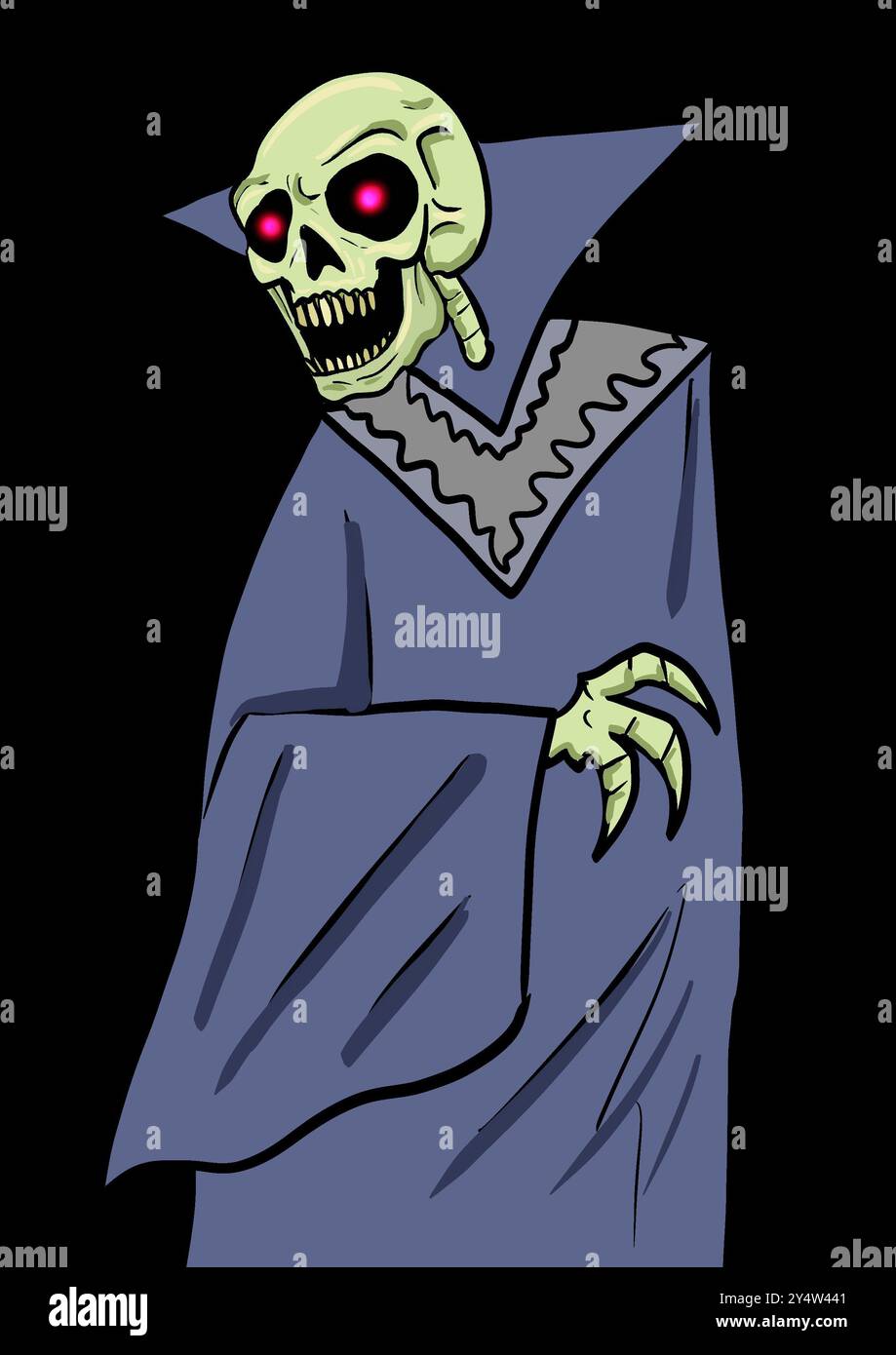 halloween monster ghoul ghost spook devil creature illustration Stock ...