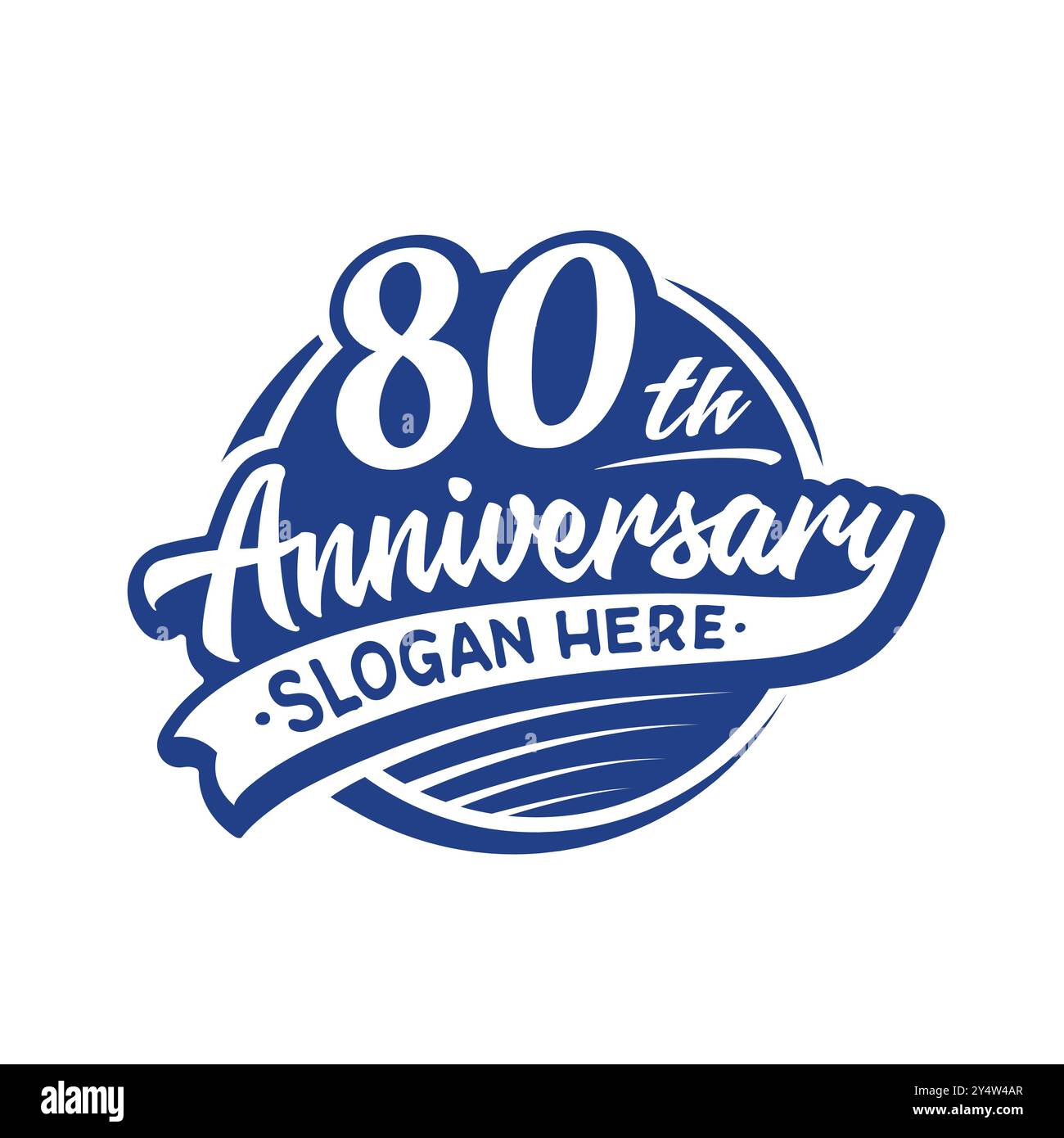 80 years anniversary design template. Vector and illustration. 80th ...