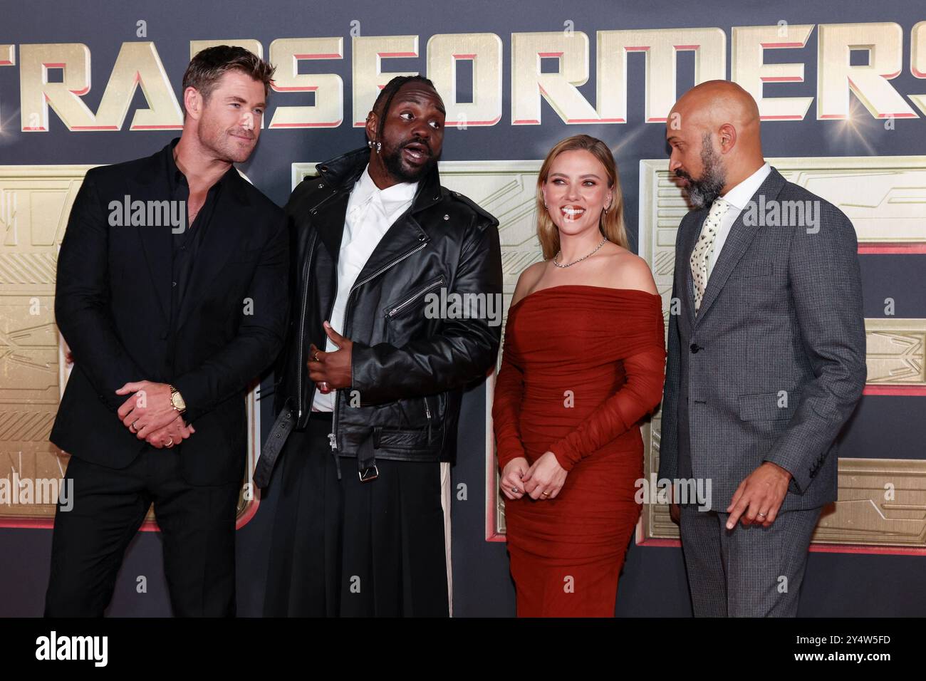 Chris Hemsworth, from left, Brian Tyree Henry, Scarlett Johansson and ...