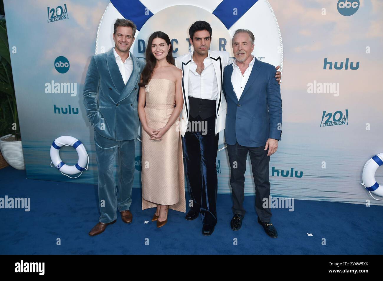 Joshua Jackson, from left, Phillipa Soo, Sean Teale and Don Johnson ...
