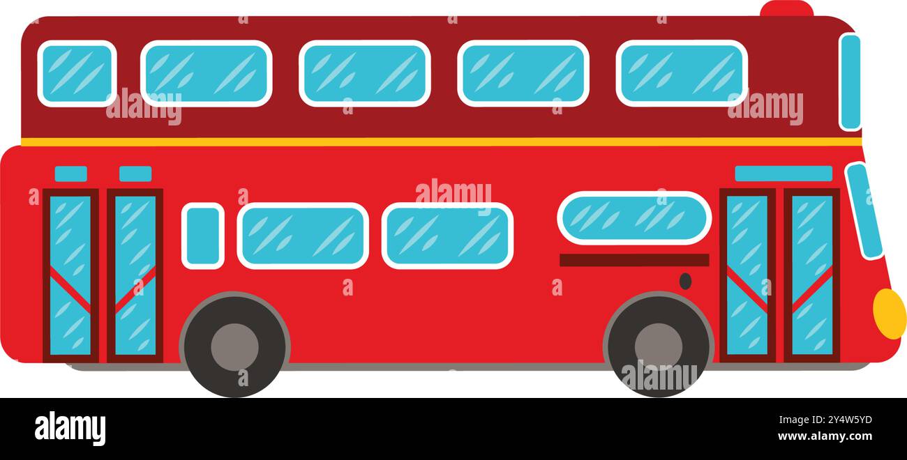 Bus Cartoon Drawing Stock Vector Image & Art - Alamy