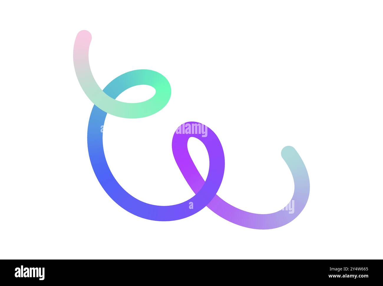 Fluid gradient squiggle line Cut Out Stock Images & Pictures - Alamy