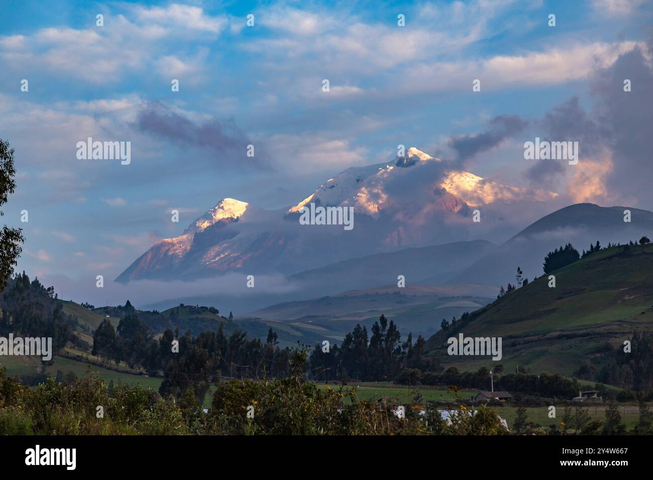 Andean landscape, Cayambe volcano northwest view Stock Photo - Alamy