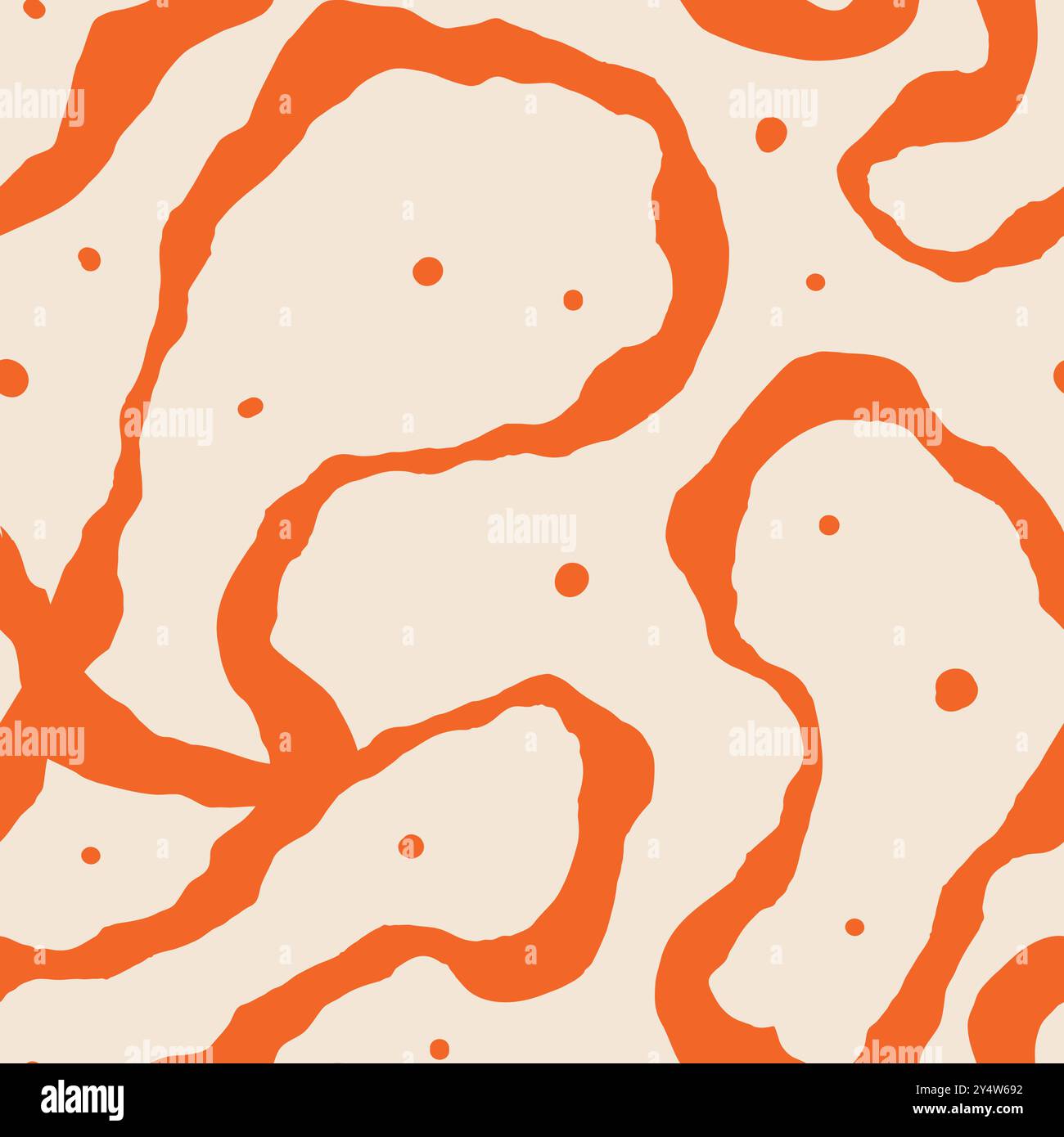 Seamless abstract pattern with squiggles and scribbles. Weaved curved ...