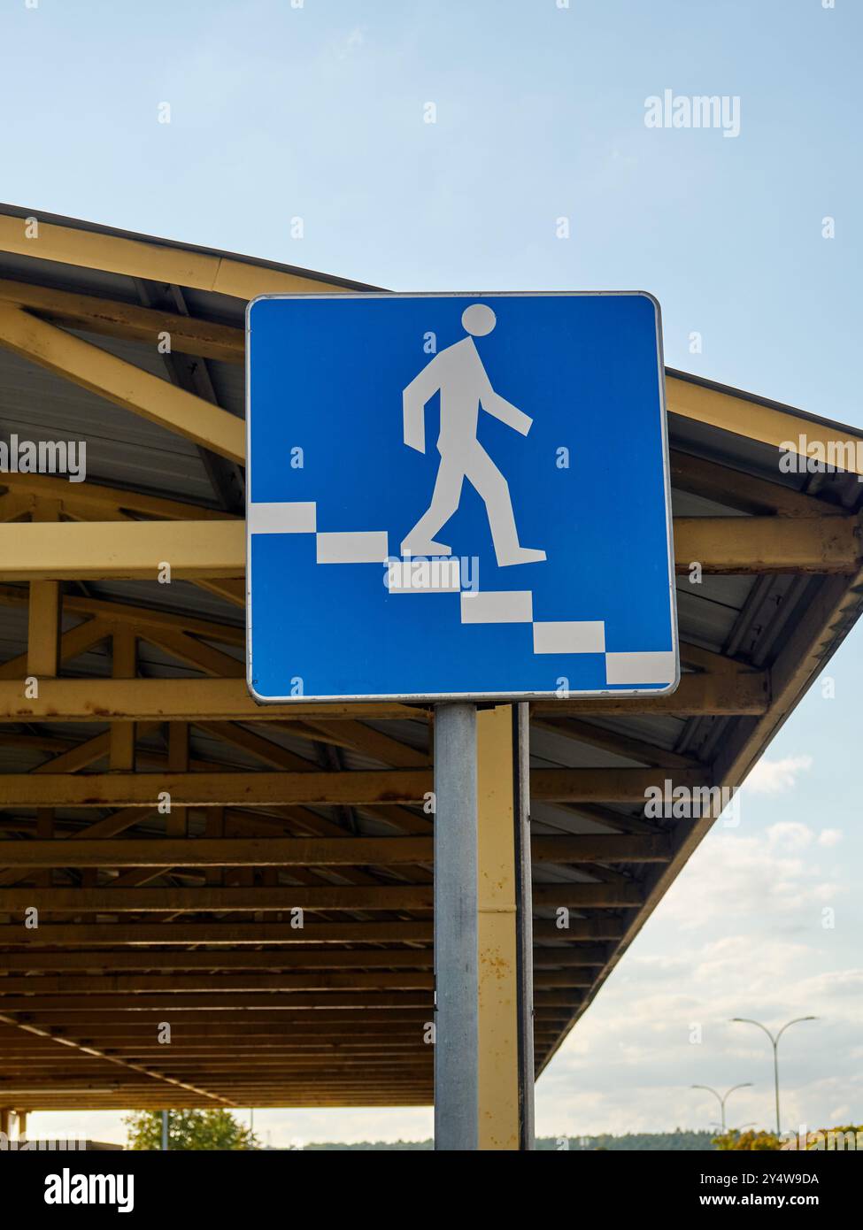Pedestrian subway, indicates that pedestrians can pass under the ...